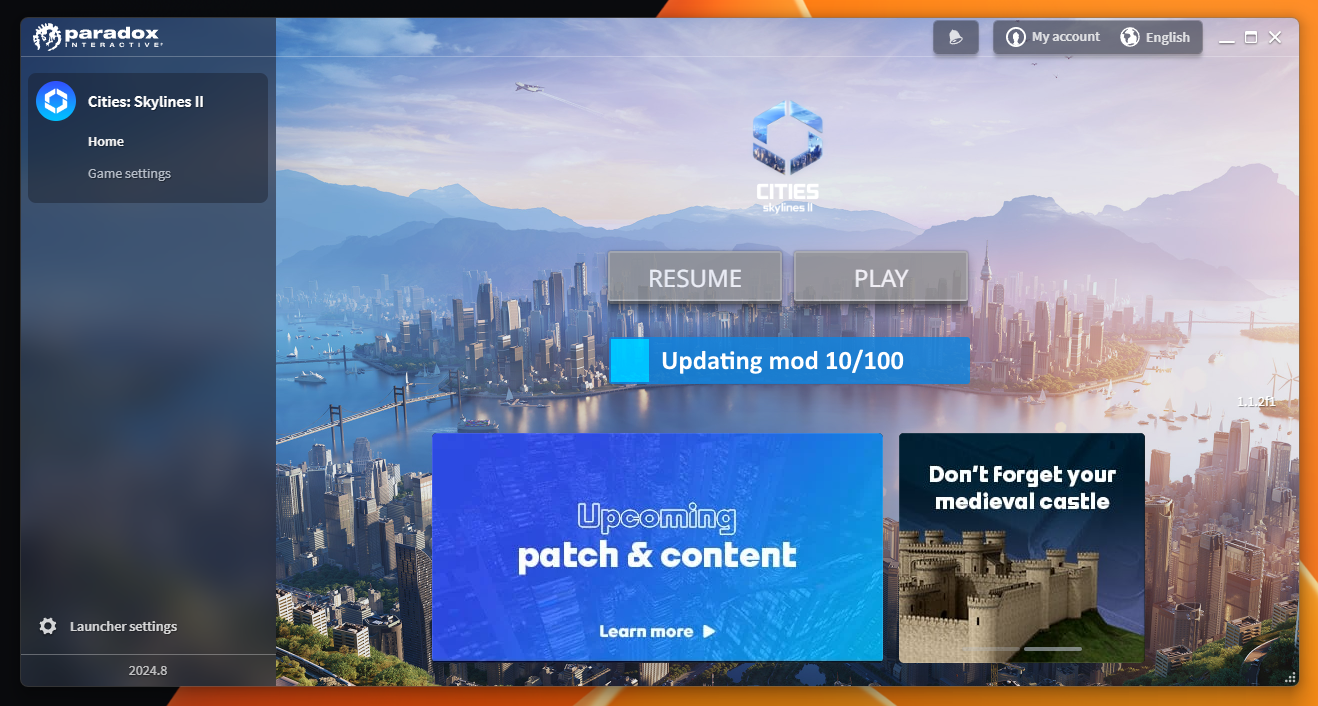Changes to Paradox C:S2 launcher for mod downloads and mod list updates ...