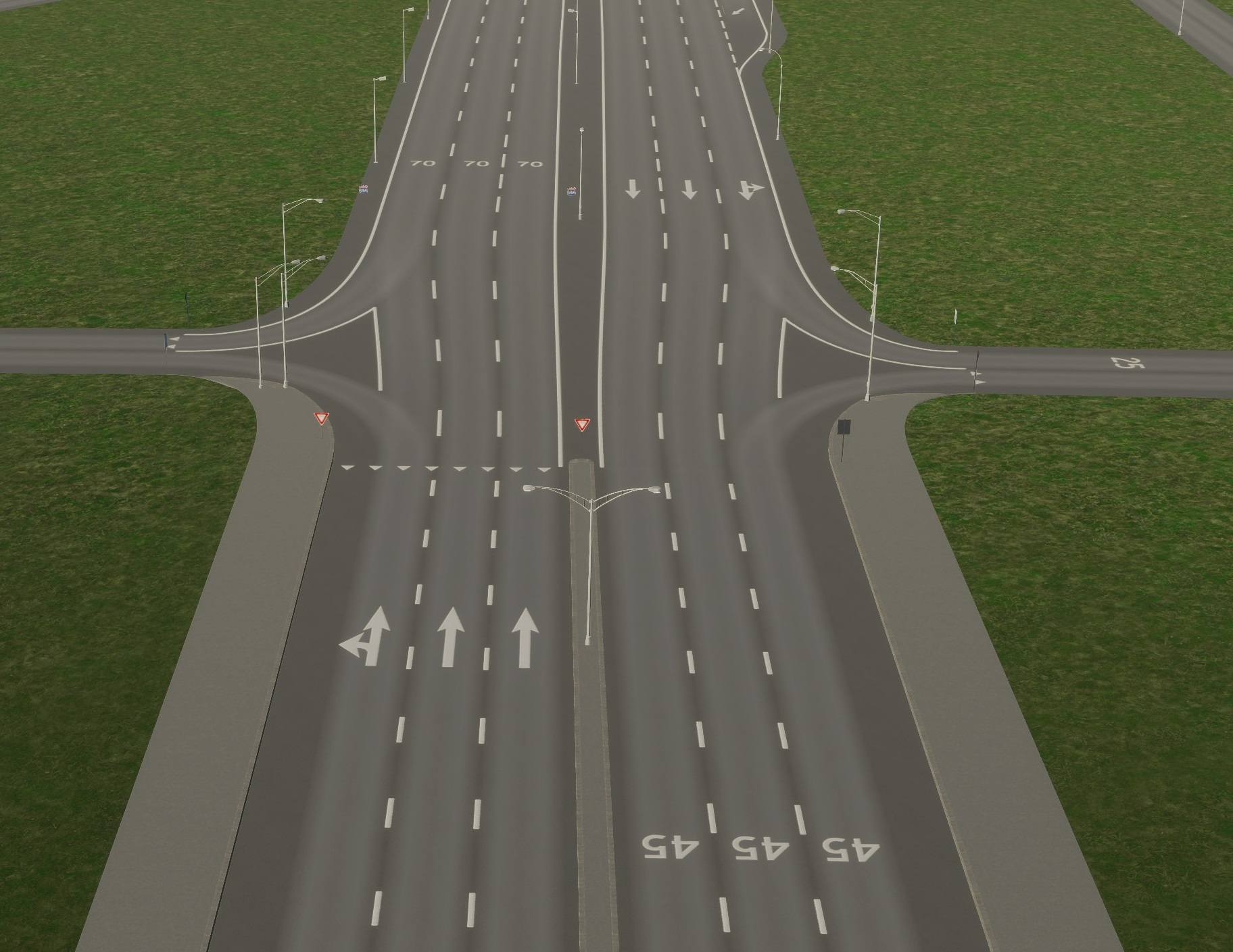 This is why we need a give way tool (and a stop sign tool) that work on any intersection like ...