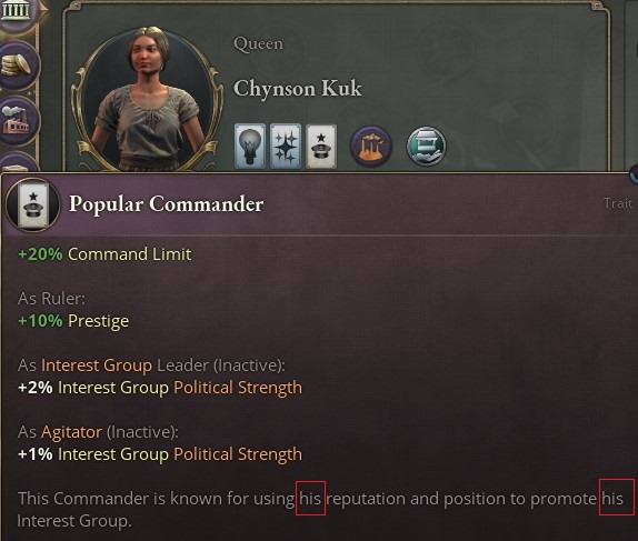 Should a female character have commander traits? | Paradox Interactive Forums