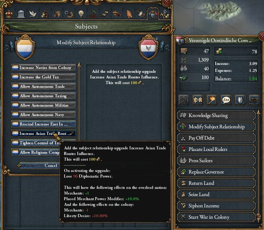 Confirmed - 'Modify Subject Relationship' modifiers not applied to overlord [1.37.2] | Paradox ...