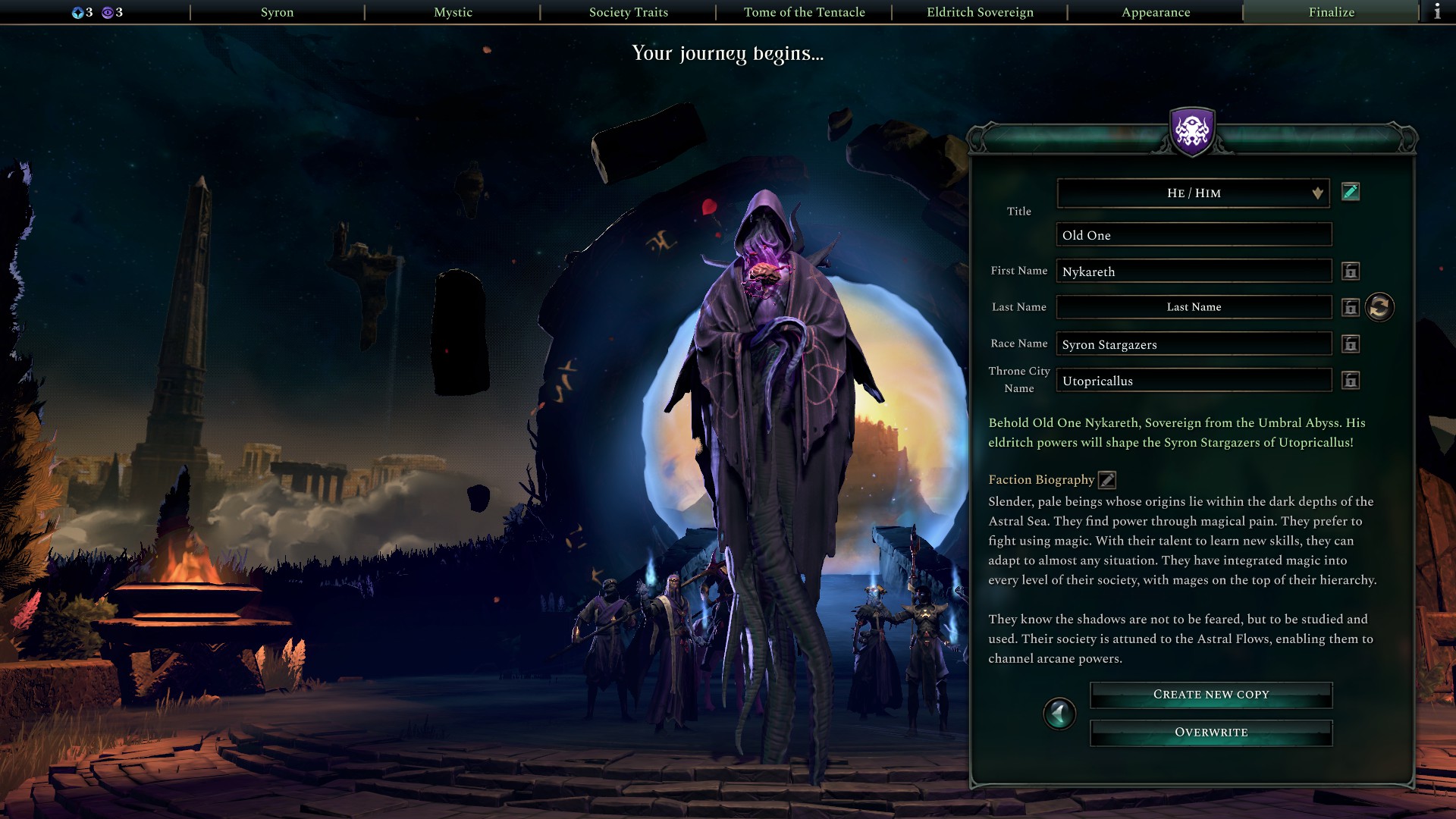 Confirmed - Eldritch Sovereign pronouns setting to She/Her | Paradox ...