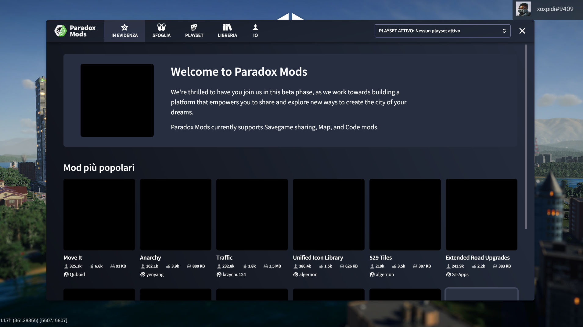 mods are not loading, black screen on the logos and the main page ...