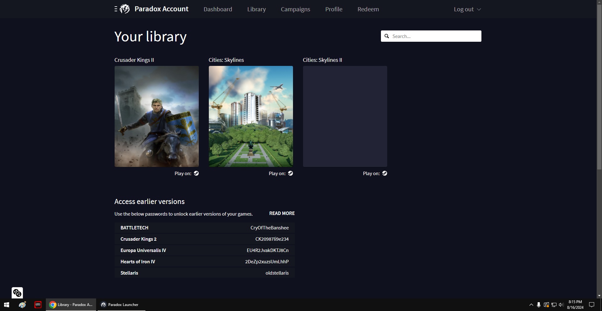 CS2 crashes to desktop when trying to launch | Paradox Interactive Forums
