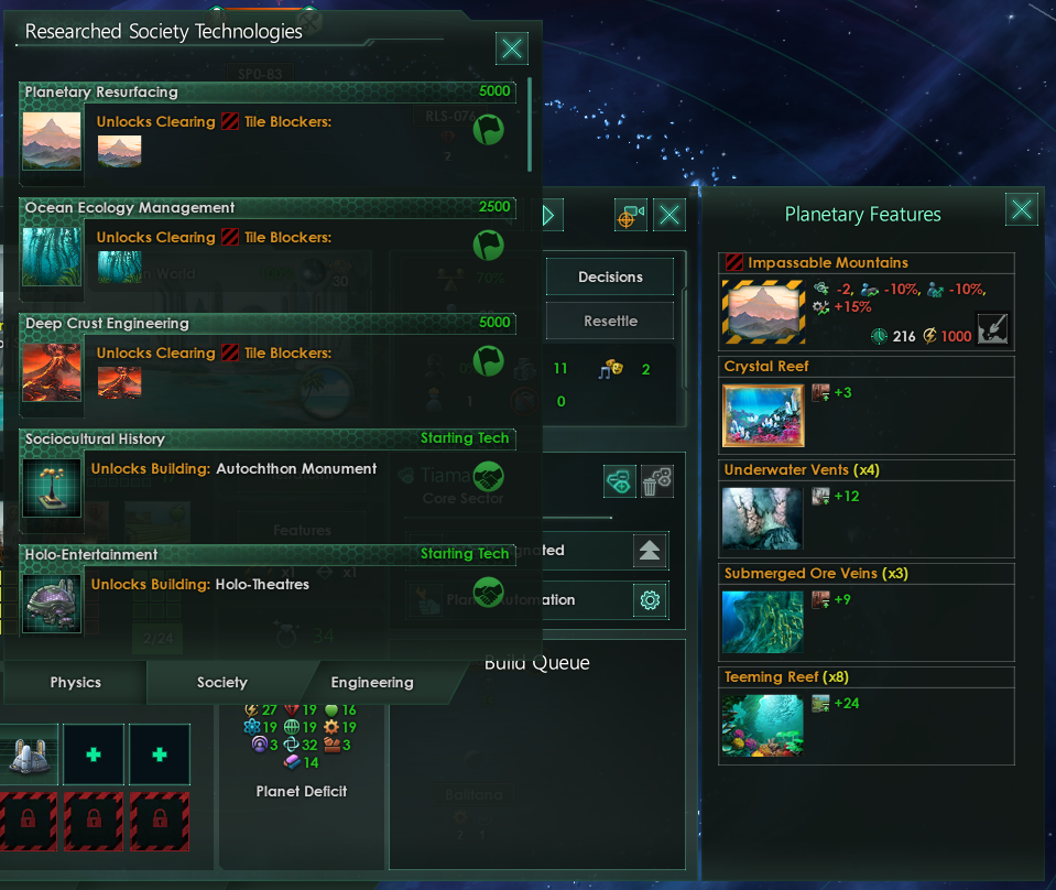 Confirmed - Stellaris - Ocean Paradise and Planetscapers makes it so that the natural blockers ...