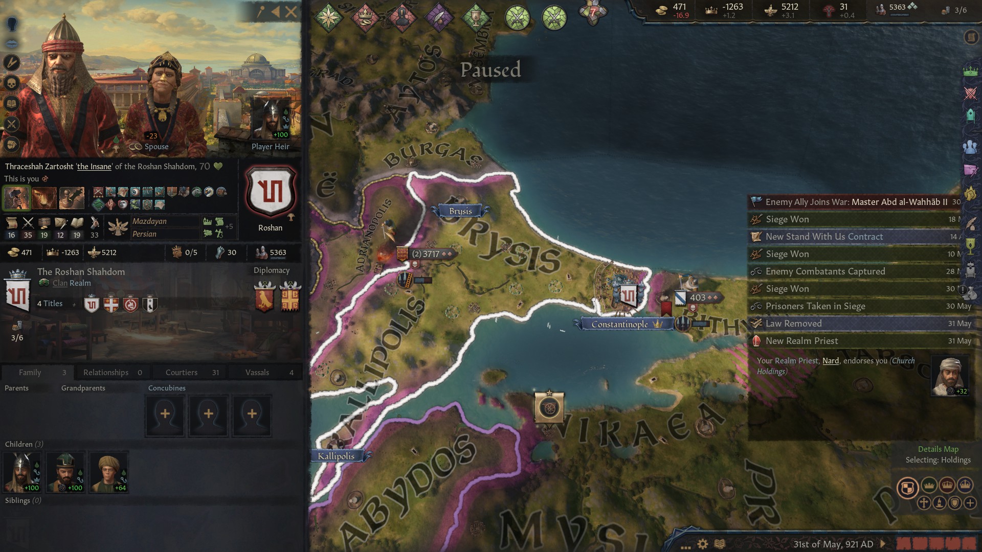Not getting the conqueror trait after becoming landed. | Paradox ...