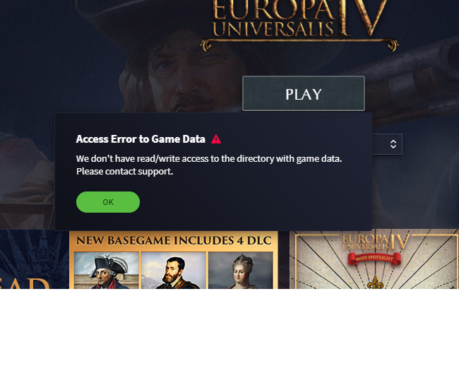Error message when trying to launch EUIV | Paradox Interactive Forums