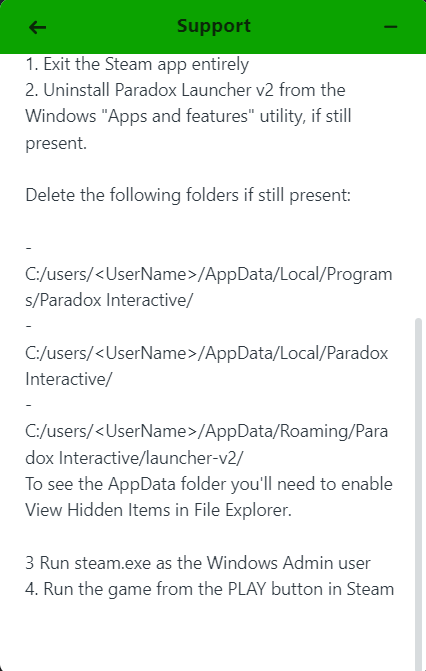 Confirmed - Steam Runtime Communication Error | Paradox Interactive Forums
