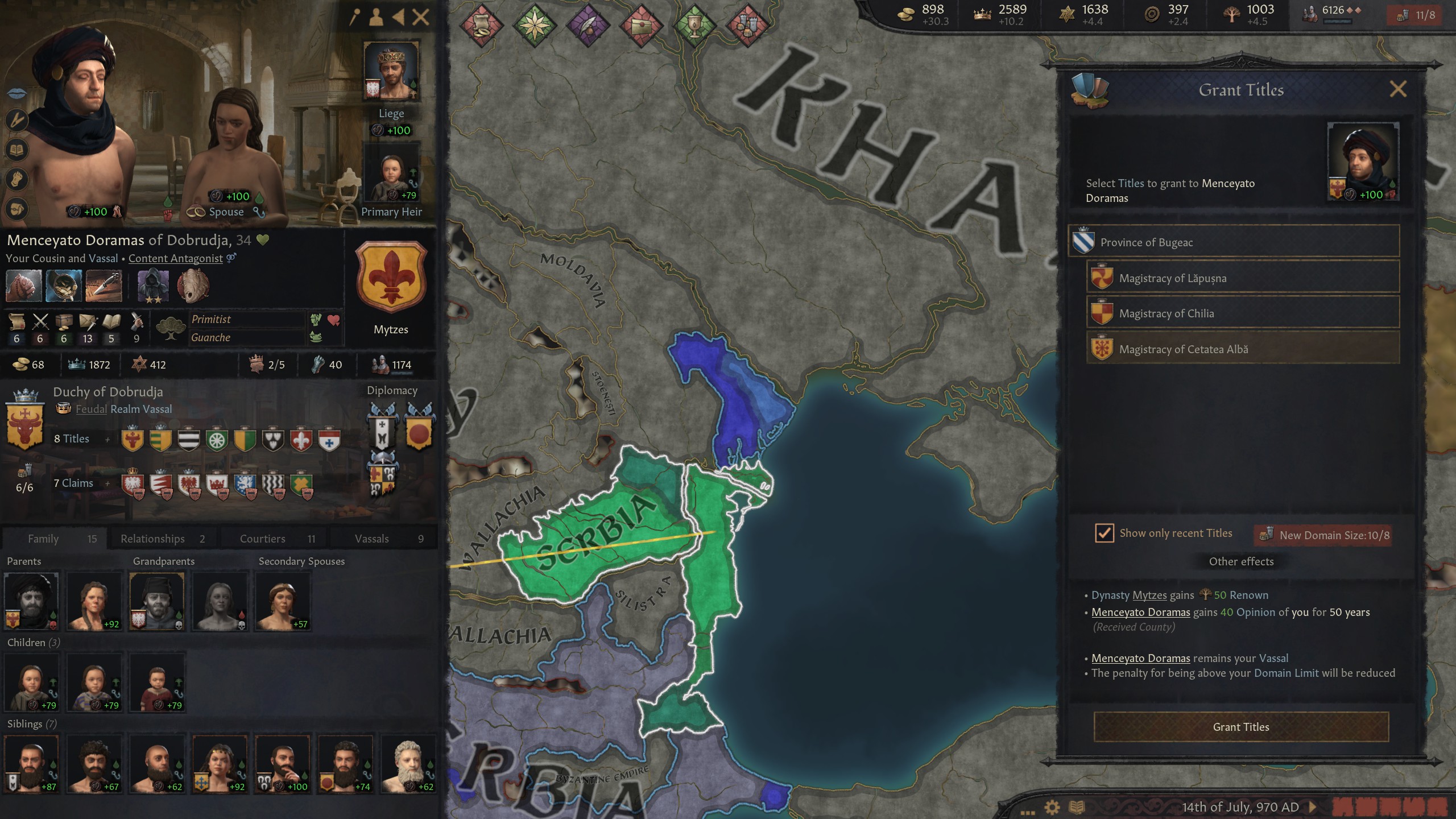 Granting counties to administrative vassals with mystical ancestors ...