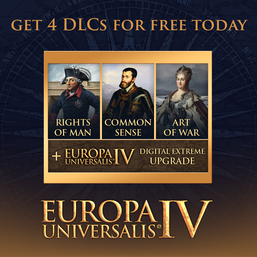 Get 4 DLCs for Free | Paradox Interactive Forums