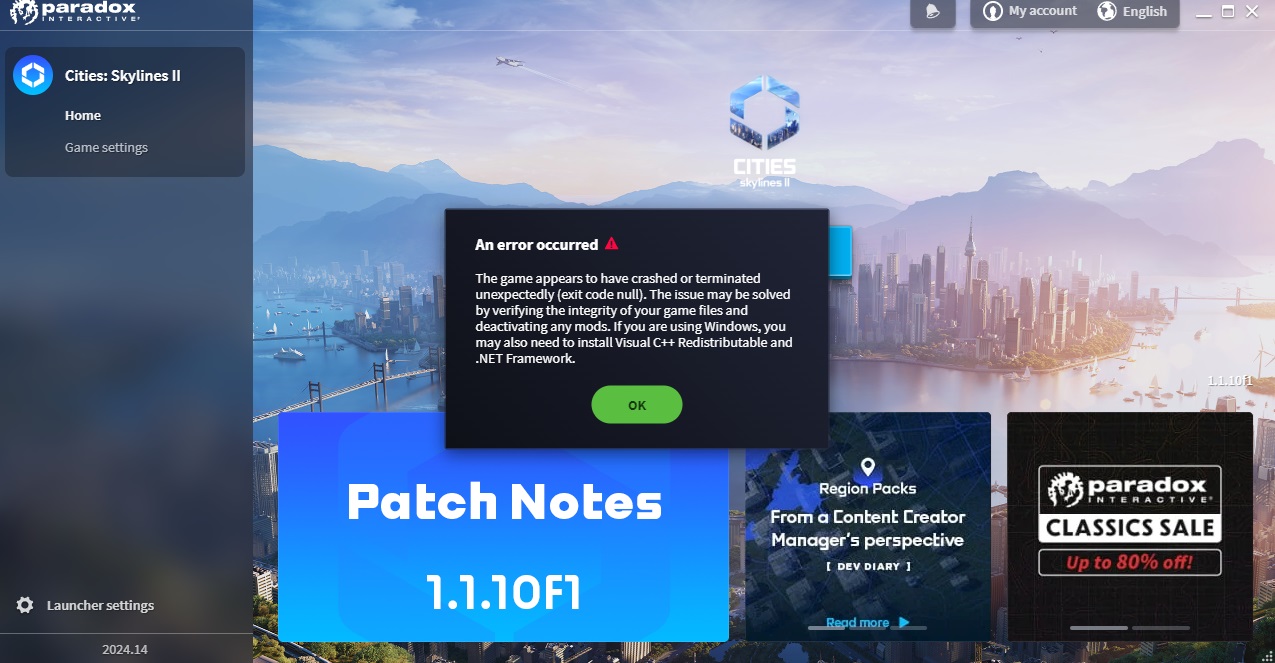 Luncher Exit code null | Paradox Interactive Forums