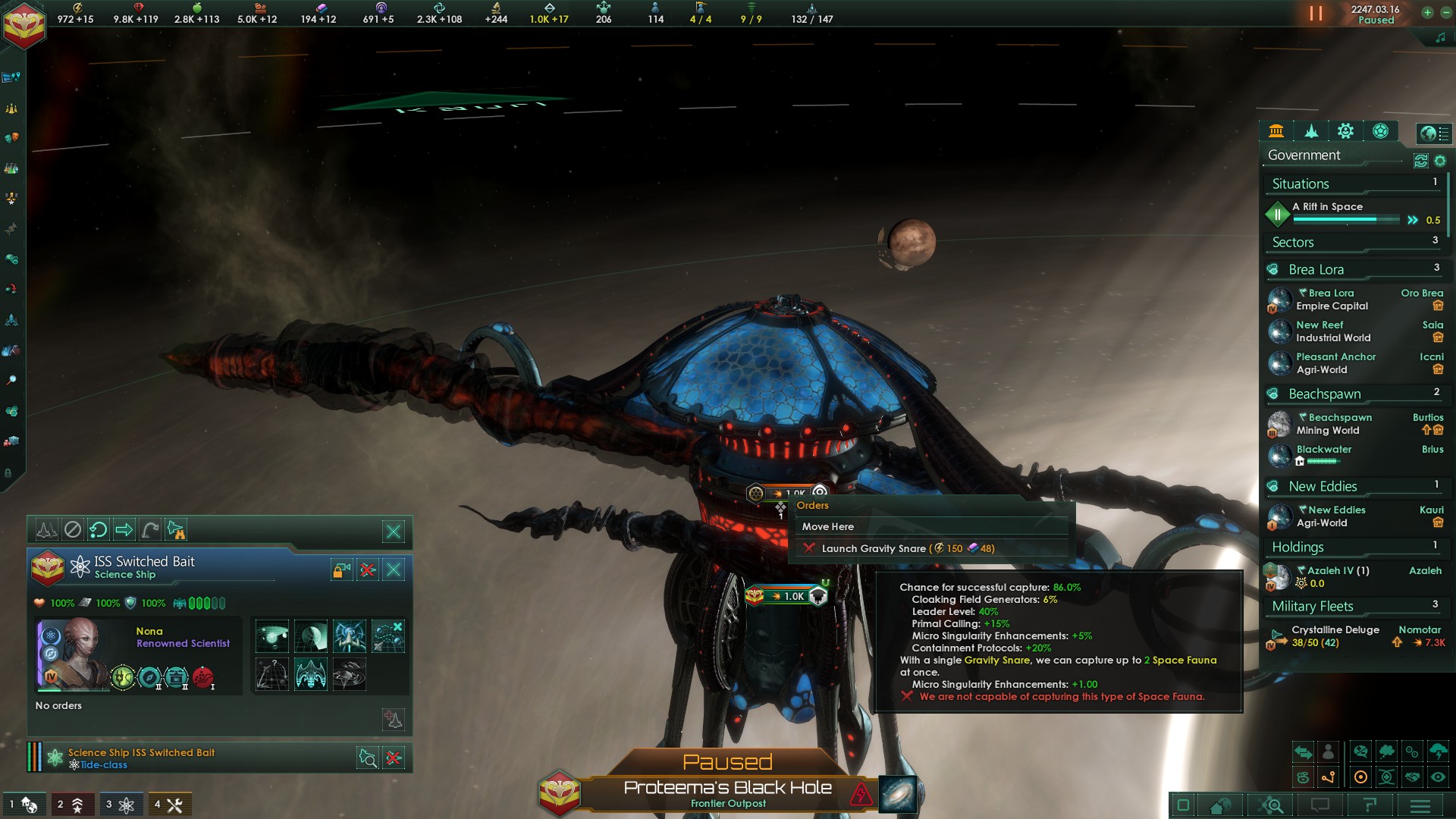 Needs Info - Stellaris - Cannot use gravity snare when fauna are at ...