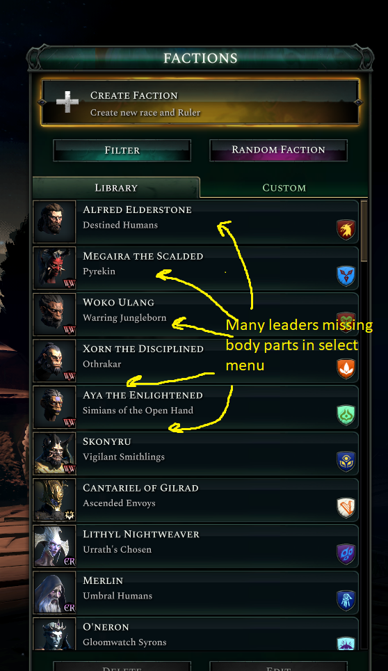 Bug with faction select screen | Paradox Interactive Forums