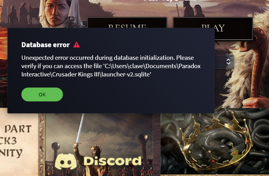 CK3 wants access to my OneDrive for some awful reason and won't load ...