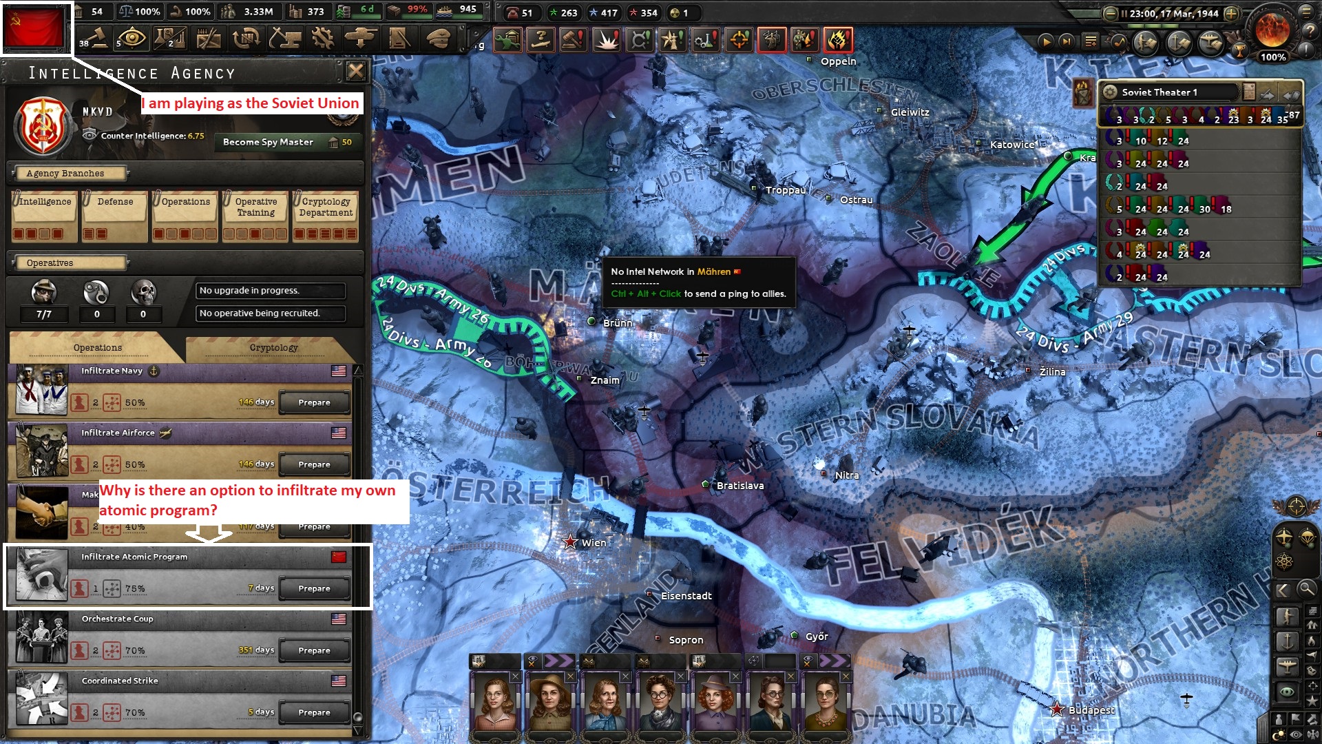 Confirmed - [15.0.acbb] I see the option to infiltrate my own Atomic ...