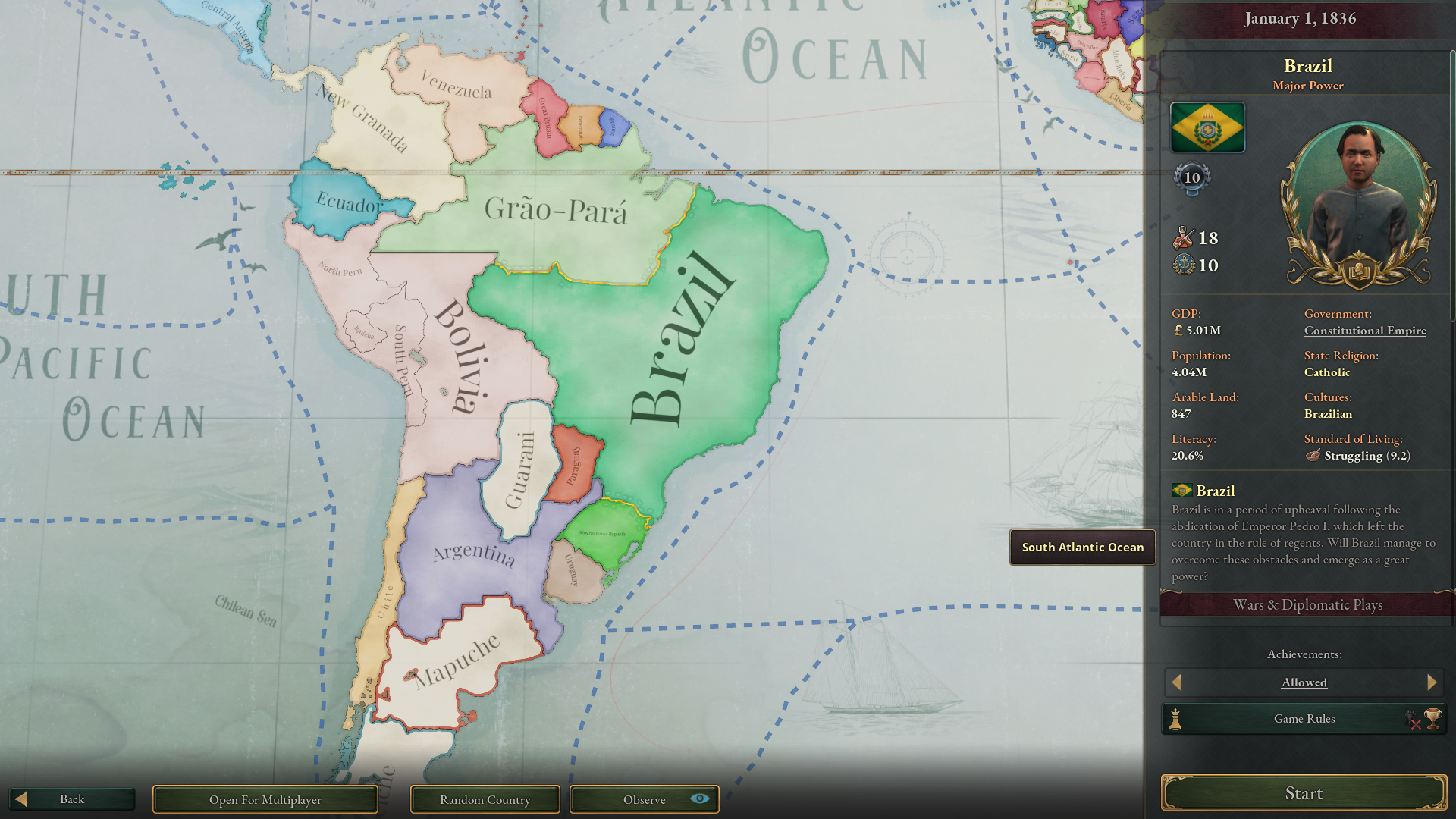 Let's complete Brazil's 'Magnanimous Monarch' journal as quickly as ...