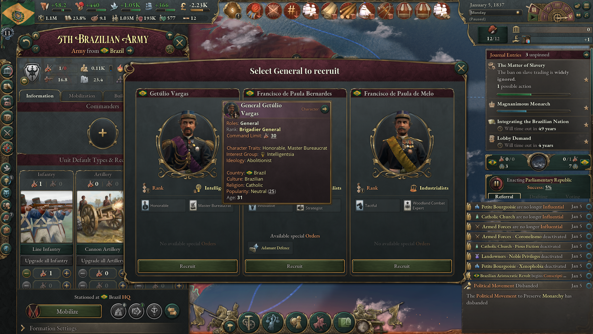 Let's complete Brazil's 'Magnanimous Monarch' journal as quickly as ...