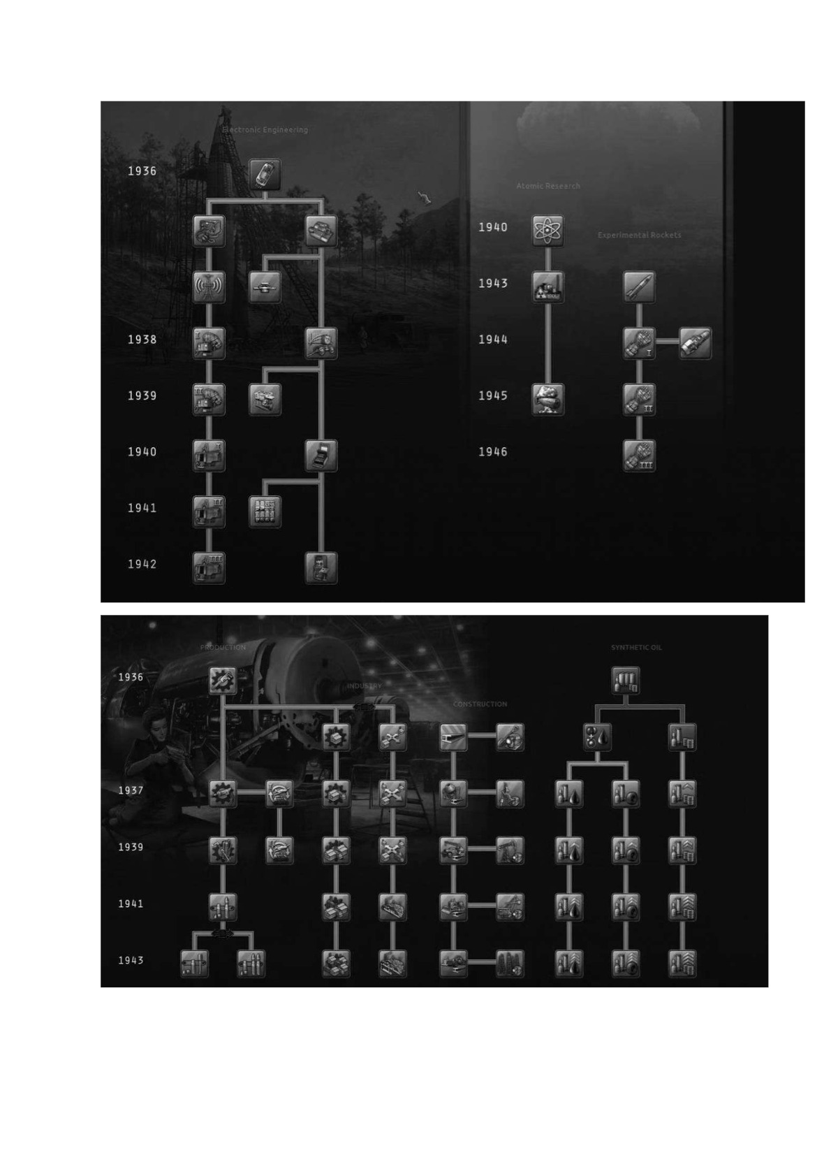 As Designed - Technology tree is not unified in design, also Uper cases ...