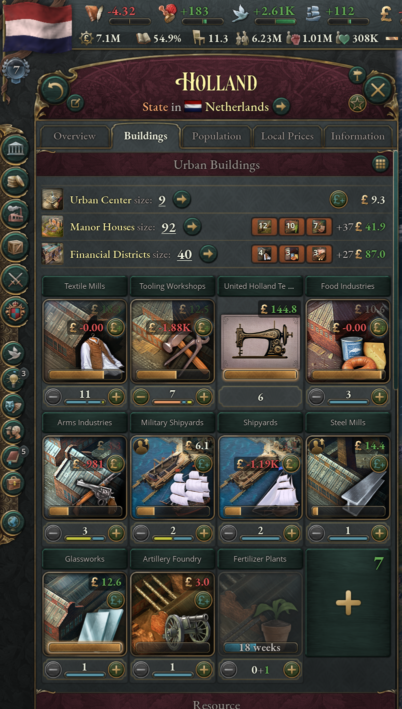 Company cannot be established because need 5 available building levels ...