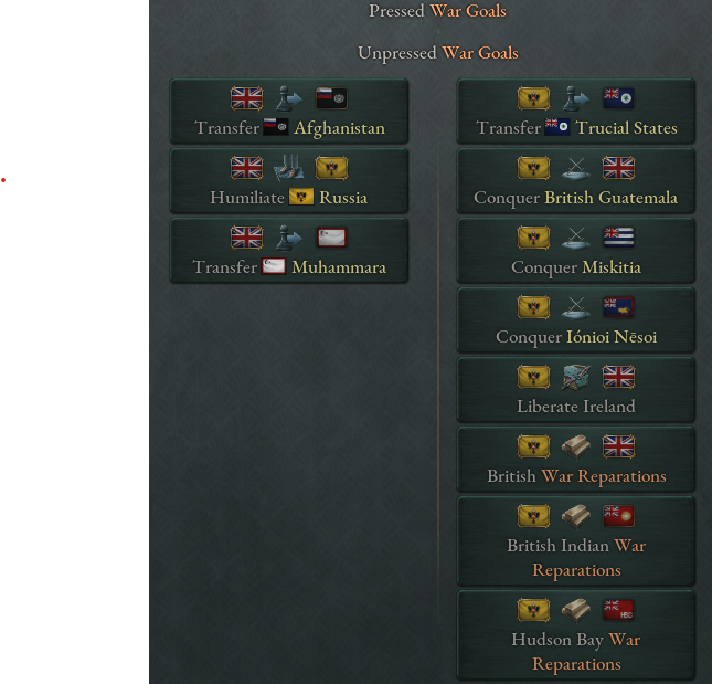 What war goals am I supposed to hold? I have literally no idea what I ...