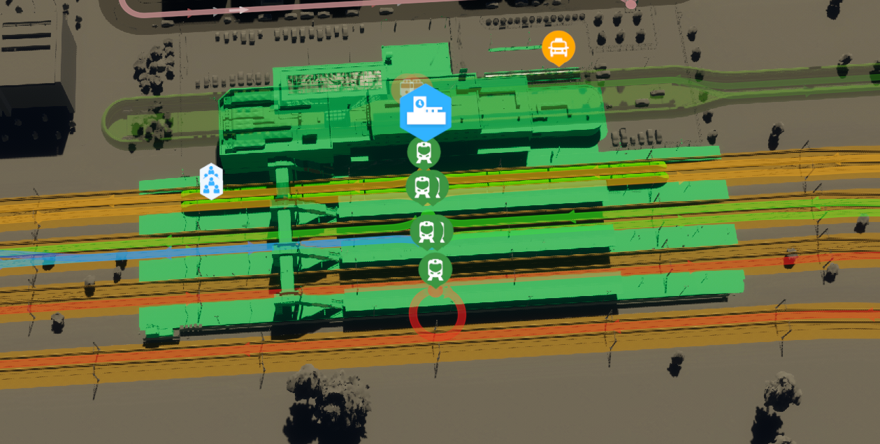 No passenger train route possible to station's platforms if another track built next to the ...