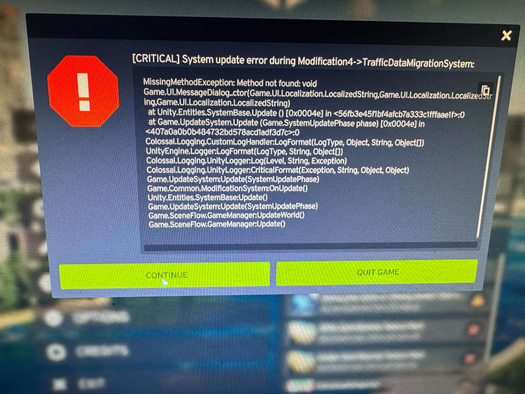 I updated game and when trying to play error message come up | Paradox Interactive Forums