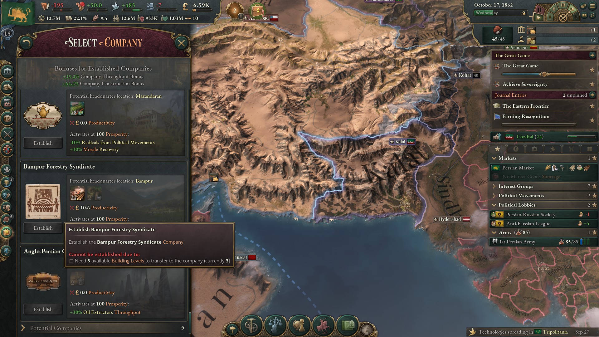 As Designed - Company bug, cannot establish company due to impossible condition | Paradox ...