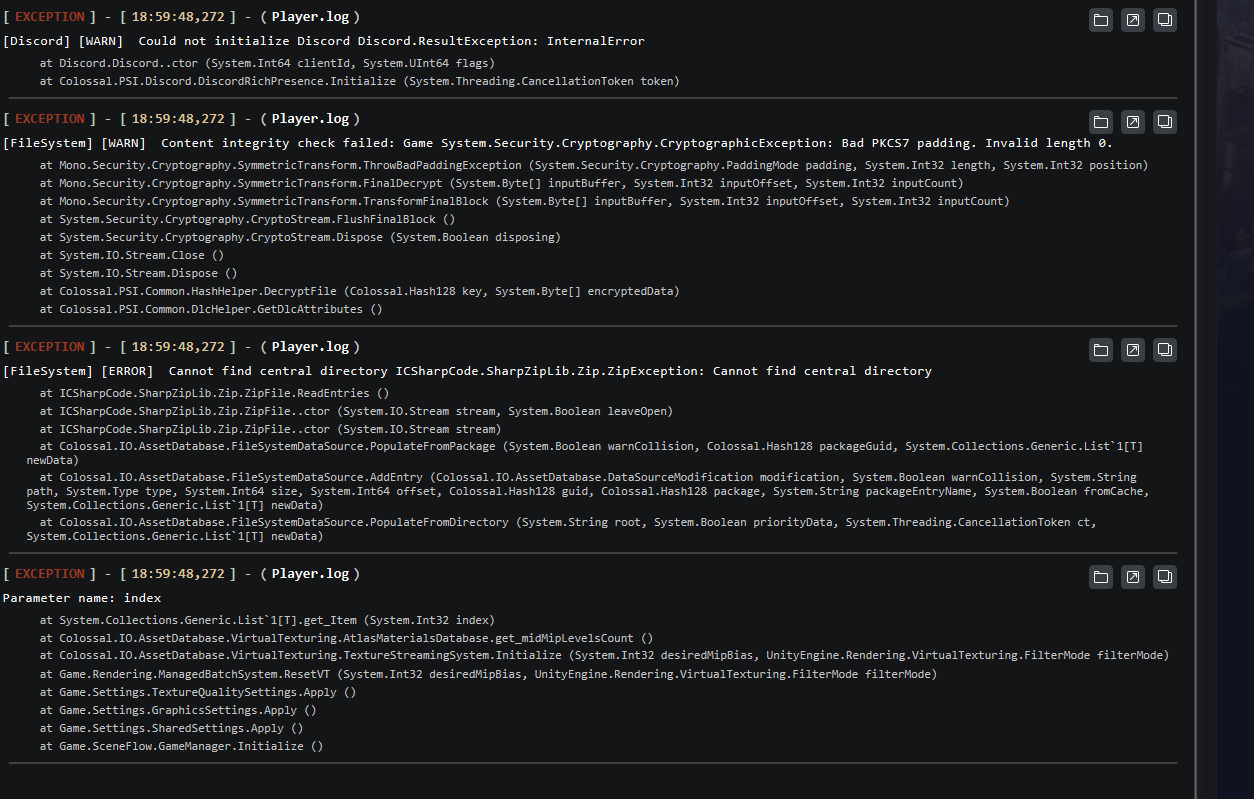 Game crashes while loading | Paradox Interactive Forums
