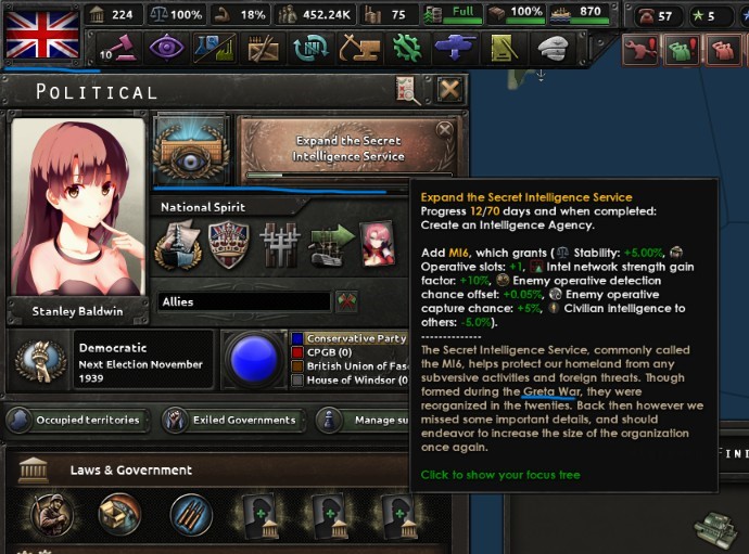 Writing Mistake in UK Focus "Expand the Secret Service" | Paradox Interactive Forums