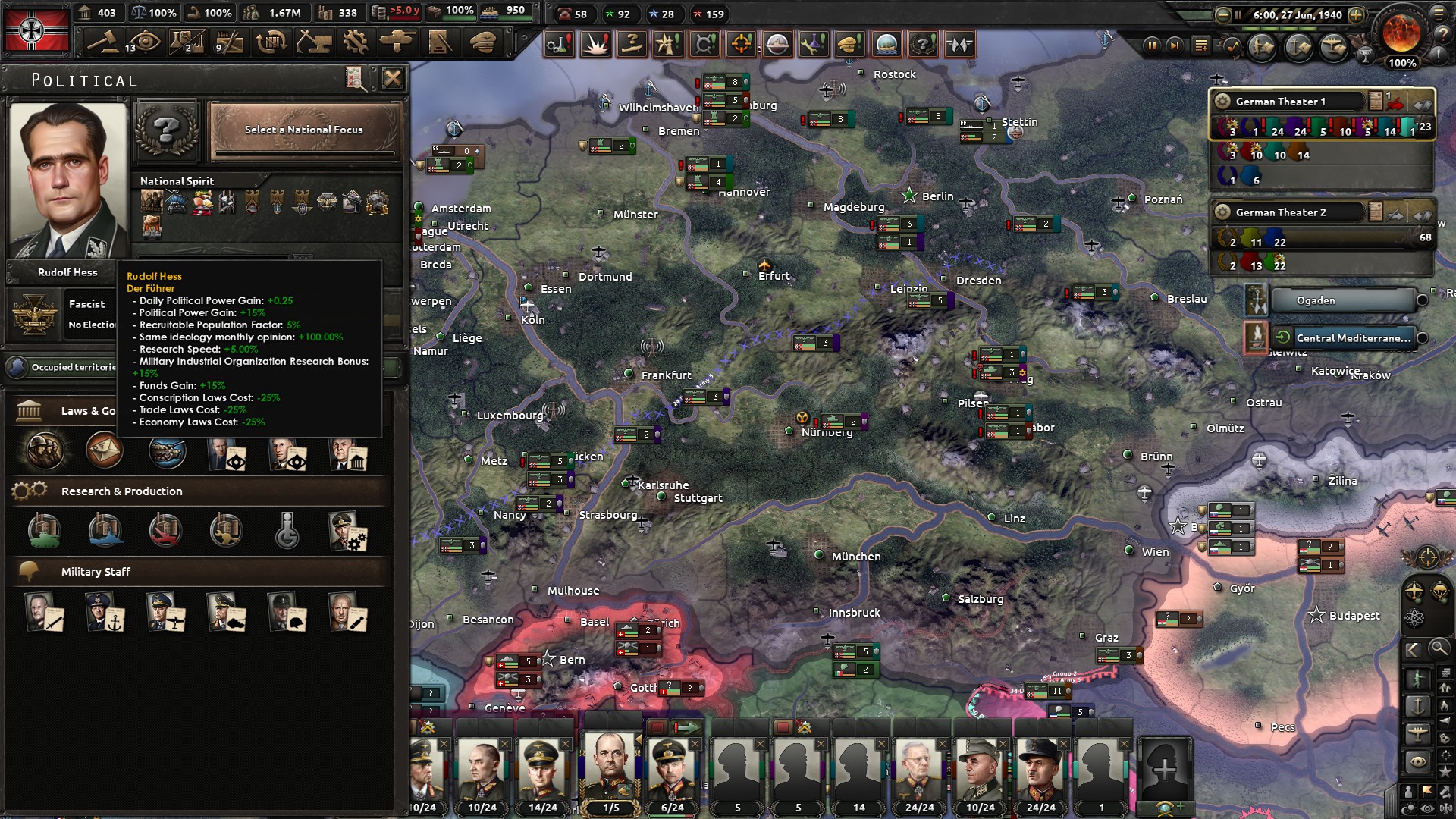 Info needed. What bonusses do the alternatives to Hitler ACTUALLY give ...