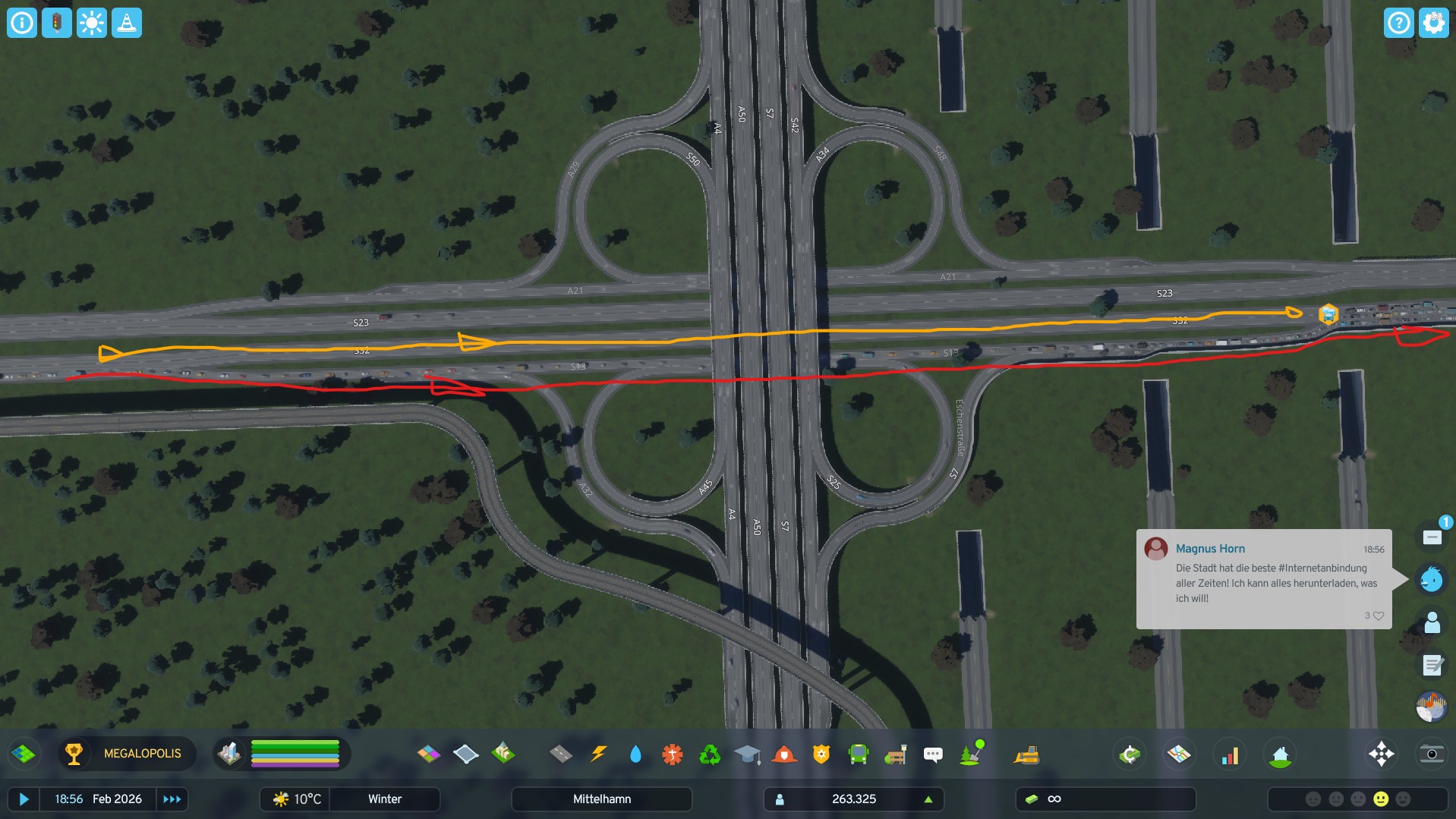 Cars use stupid routes in the 4-lane-highway cross. VIEW ATTACHMENT ...