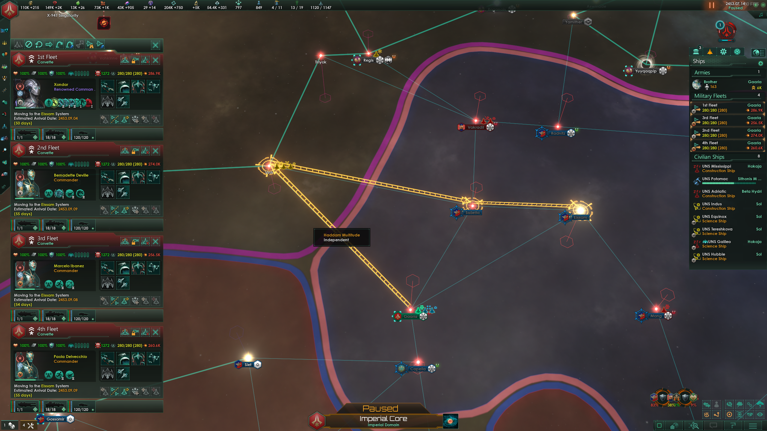 Stellaris - Fleet pathing takes longer route, prefers gateways ...
