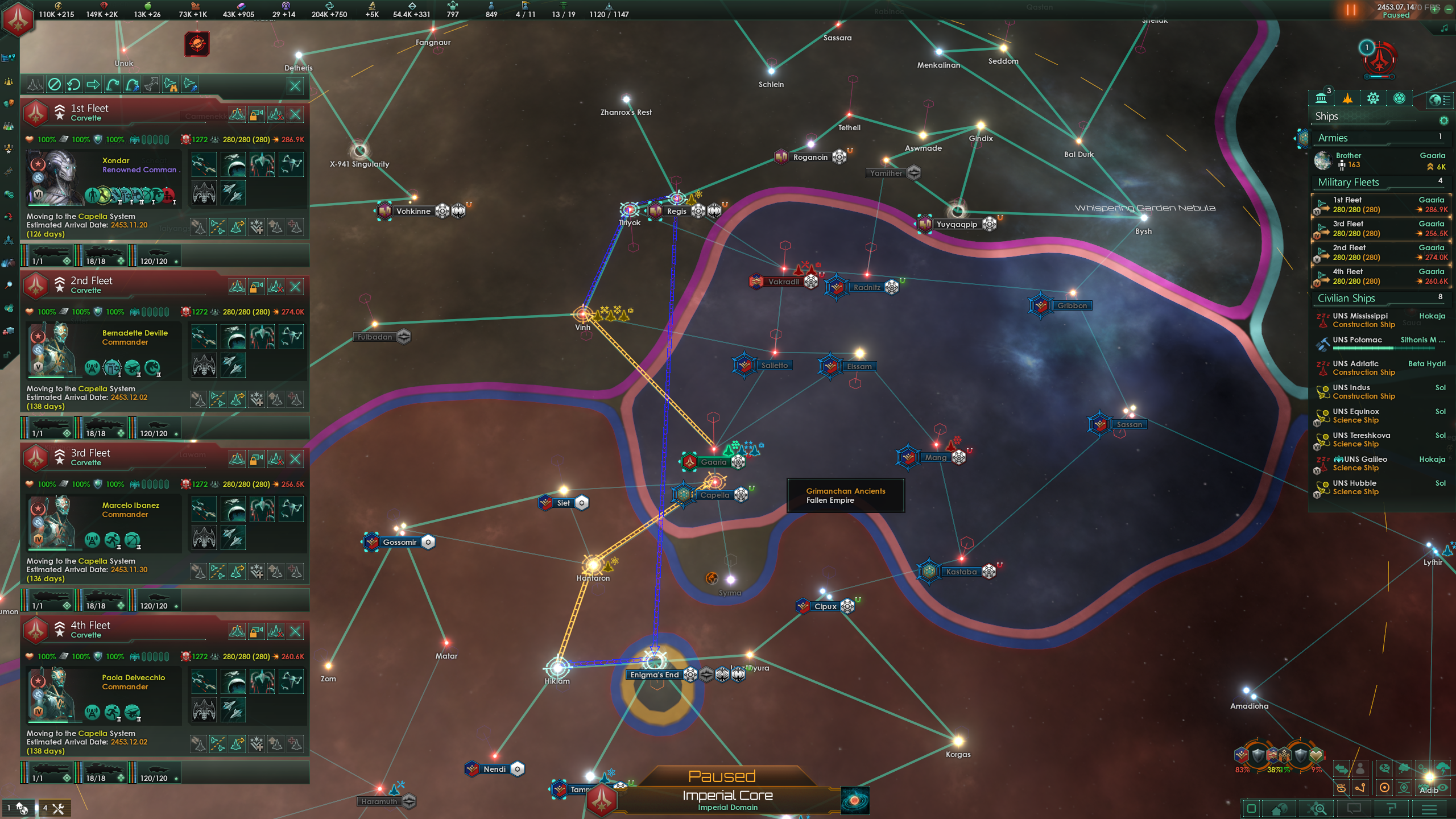 Stellaris - Fleet pathing takes longer route, prefers gateways ...