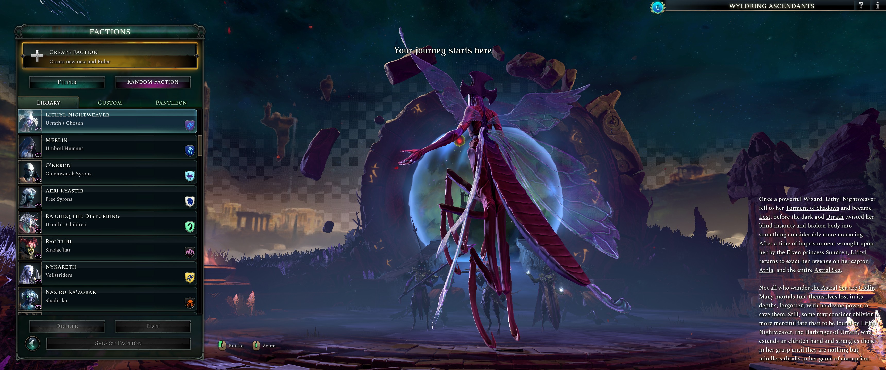 Lithyl Nightweaver Exclusive Eldritch Sovereign Customization | Paradox ...