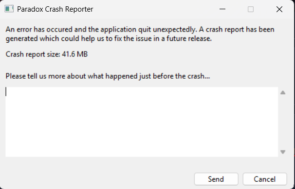 CK3 paradox launcher crash reporter | Paradox Interactive Forums