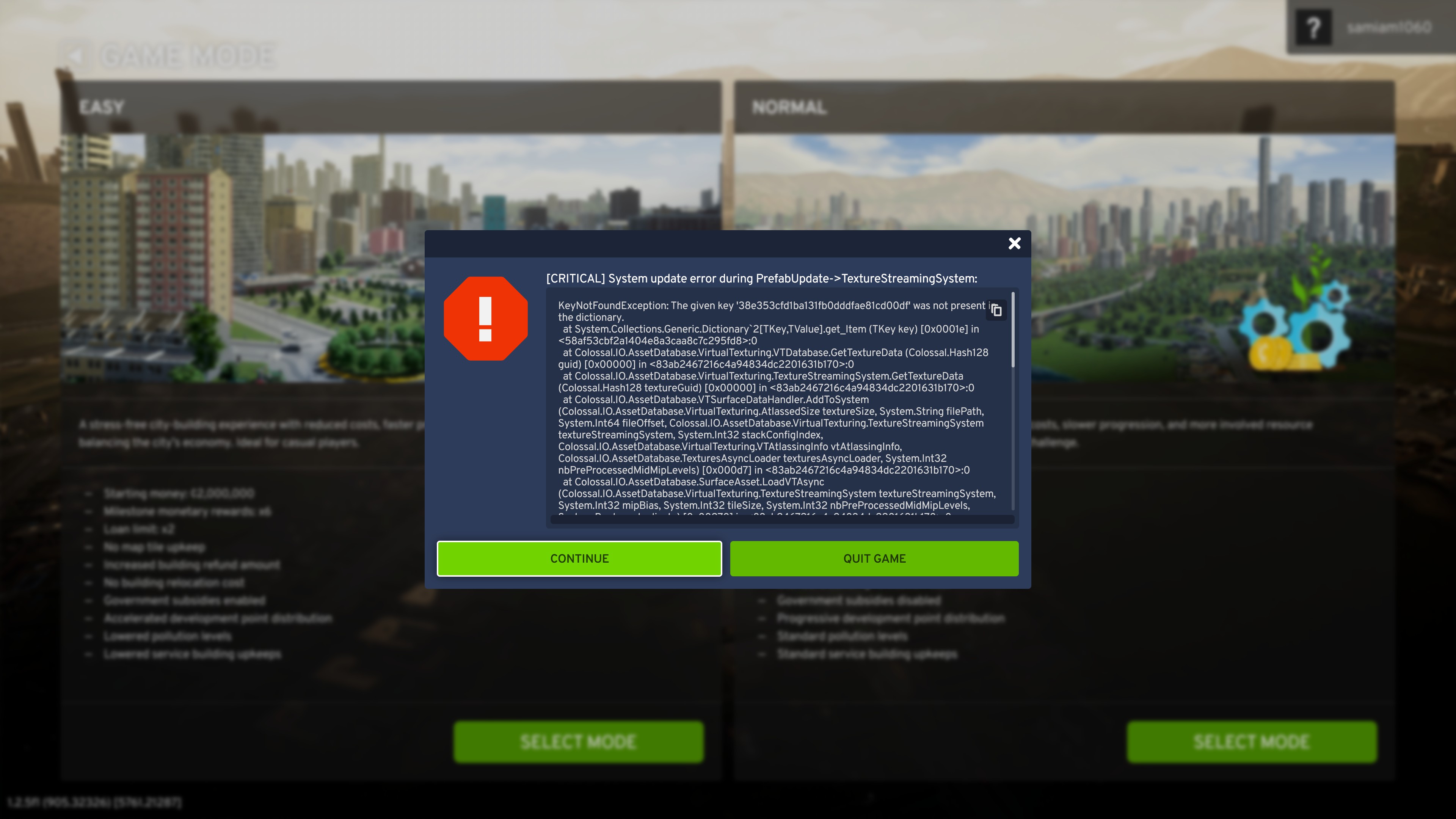 Critical system update error during prefab update Texture streaming system: PLEASE HELP ...