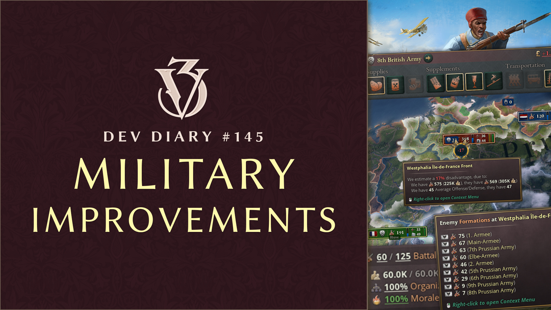 Victoria 3 - Dev Diary #145 - Military Improvements | Paradox ...