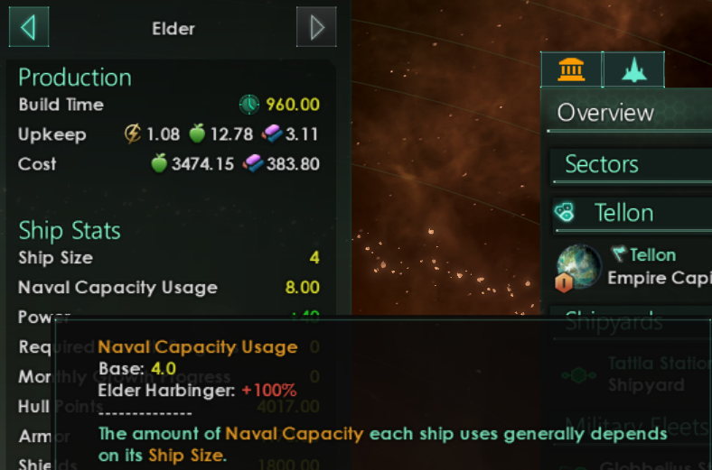 Stellaris - Bioships using more naval capacity than they should [4.04 ...