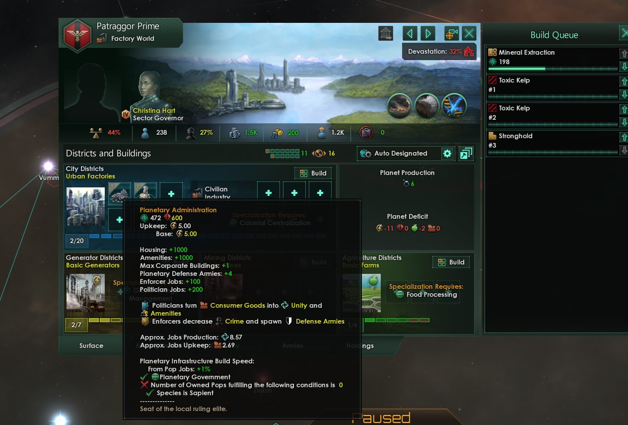 Stellaris - Cannot upgrade Reassembled Ship Shelter to Planetary Administration [4.0.2] [c7fe ...