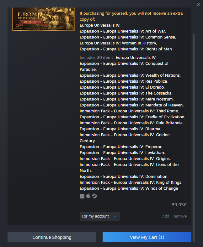 EU4 Steam Ultimate bundle | Paradox Interactive Forums
