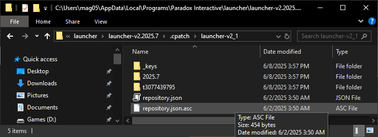 [Fixed] Launcher Update from 2024.14 to 2025.7 xdelta does not exist ...