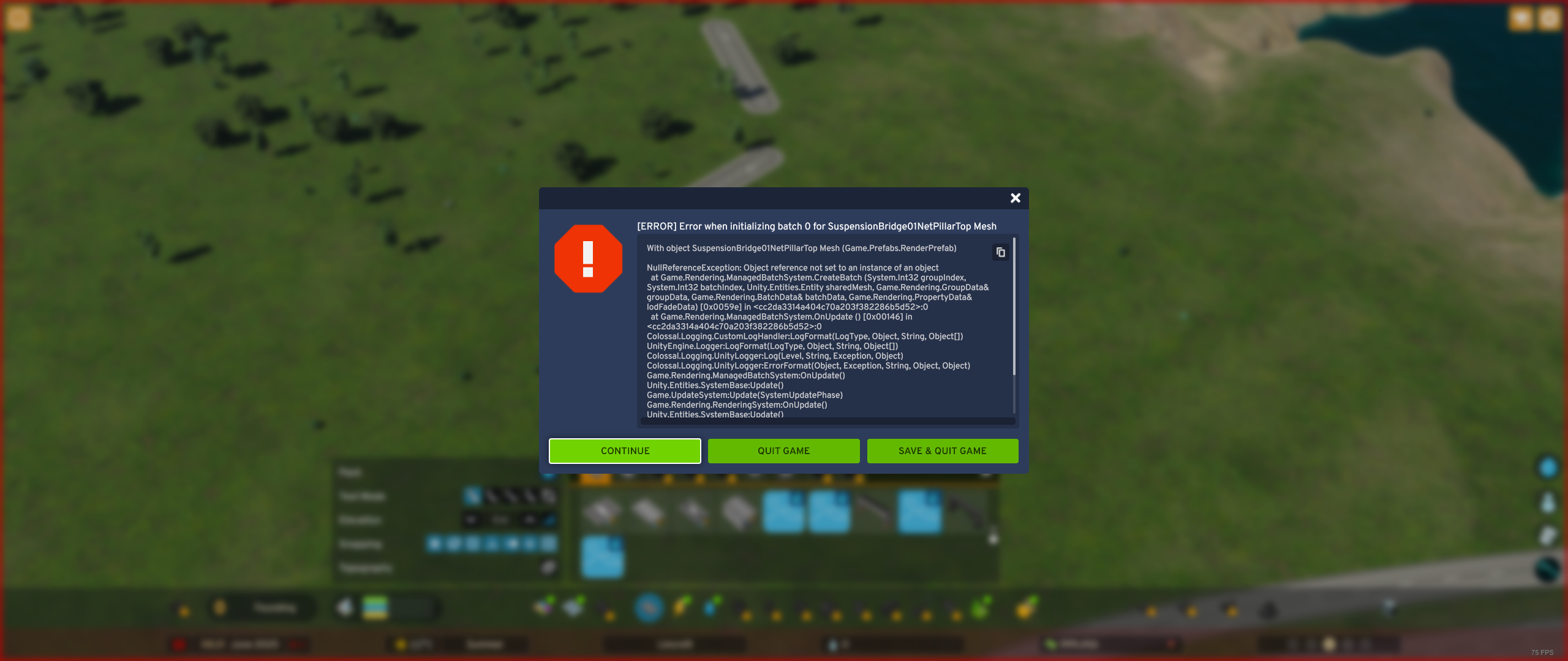 In Review - System update error during PrefabUpdate->MeshSystem | Paradox Interactive Forums