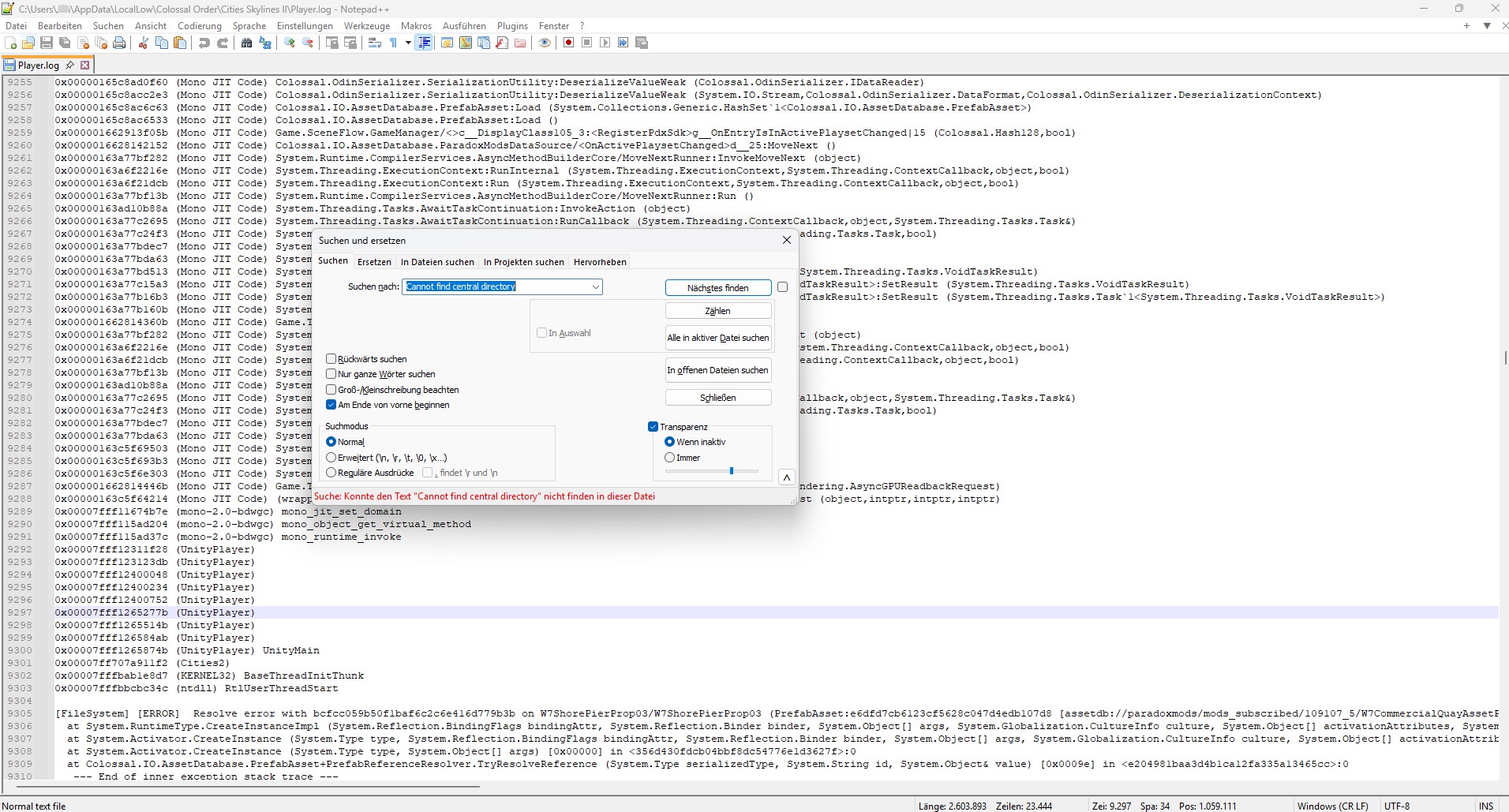 error message in the main menu | Paradox Interactive Forums