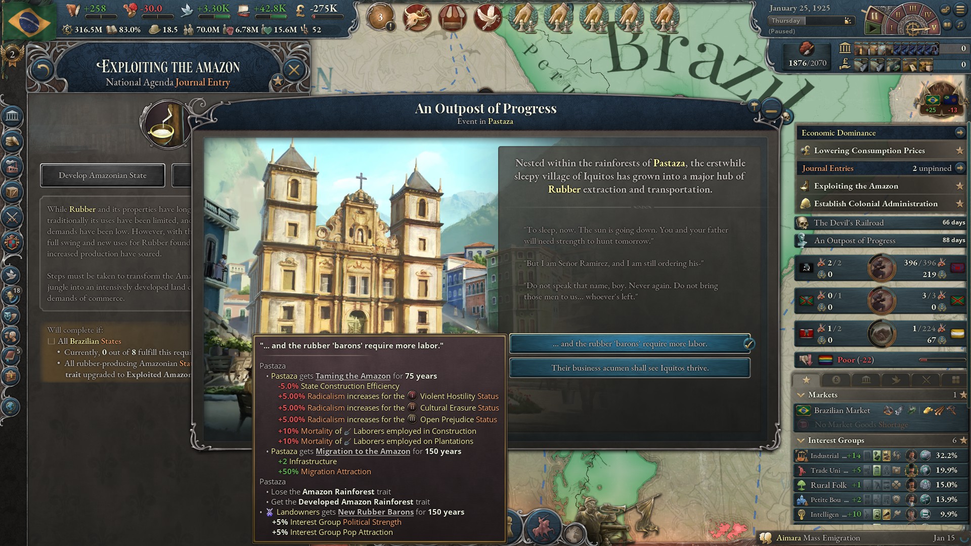 Needs Info - Can't exploit the amazon | Paradox Interactive Forums