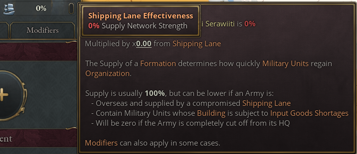 Duplicate - No supply for army despite no apparent problems and error that makes no sense ...