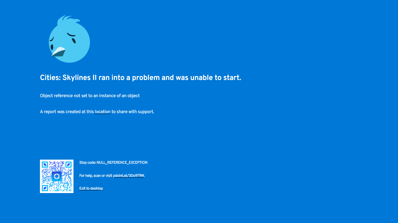 After clicking a button to load into the game after the load screen ...