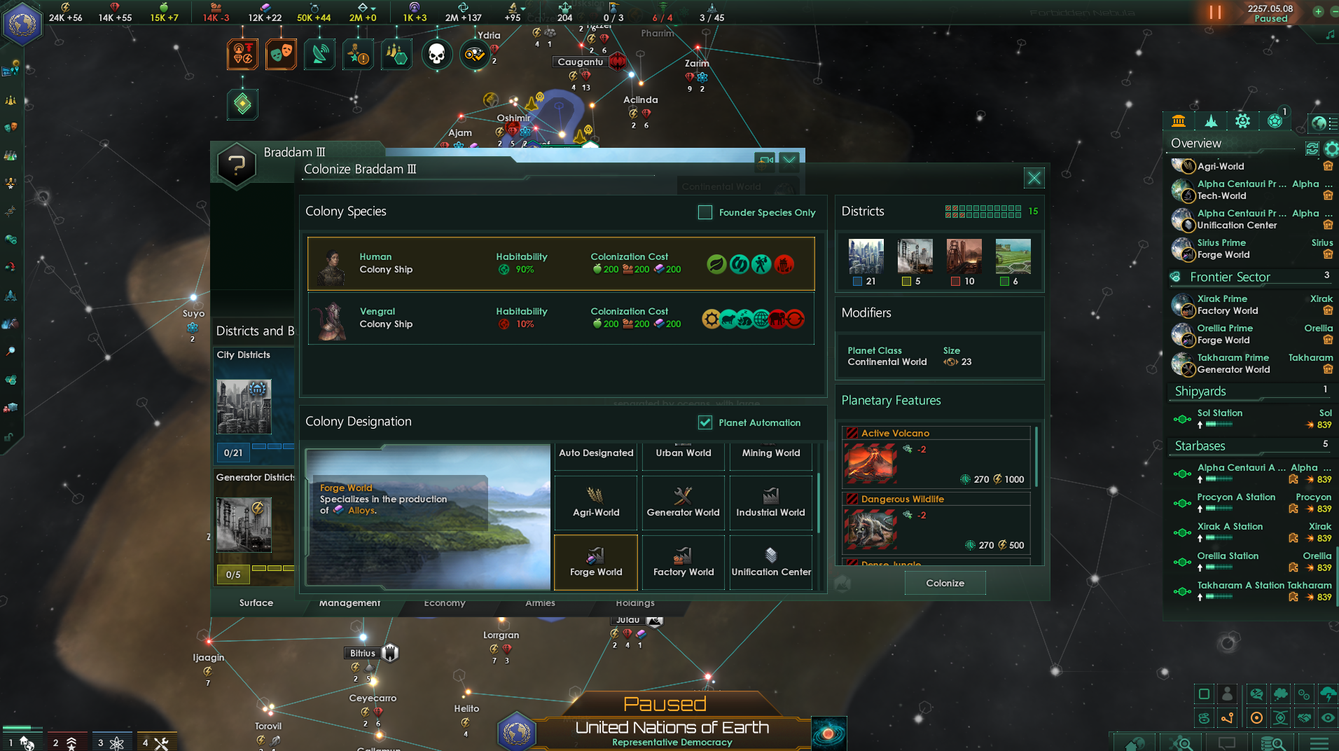 Stellaris - Turning on planetary automation from colony menu doesn't ...