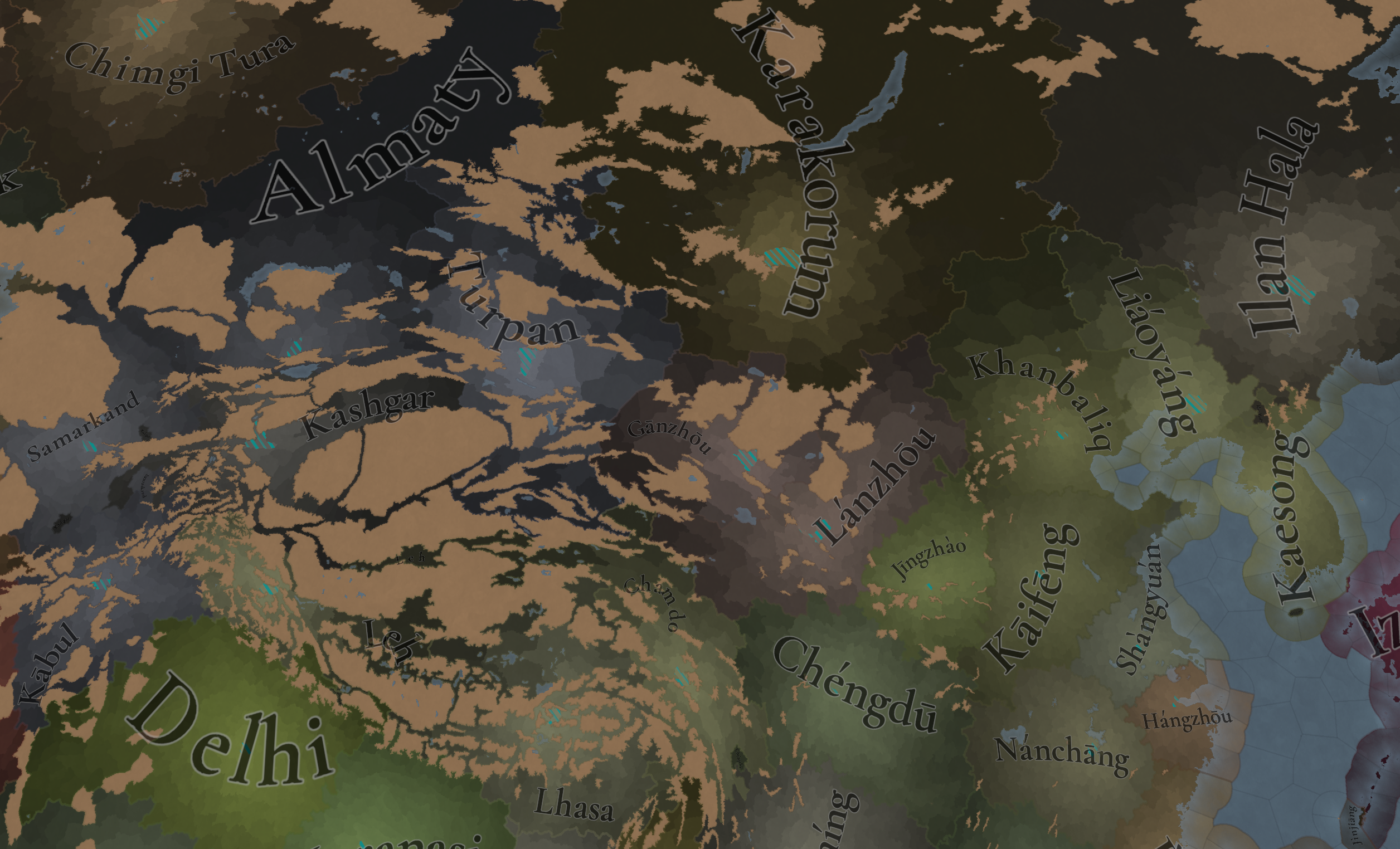 Tinto Maps #21 Chagatai & Tibet, #22 Mongolia, Manchuria & Eastern ...