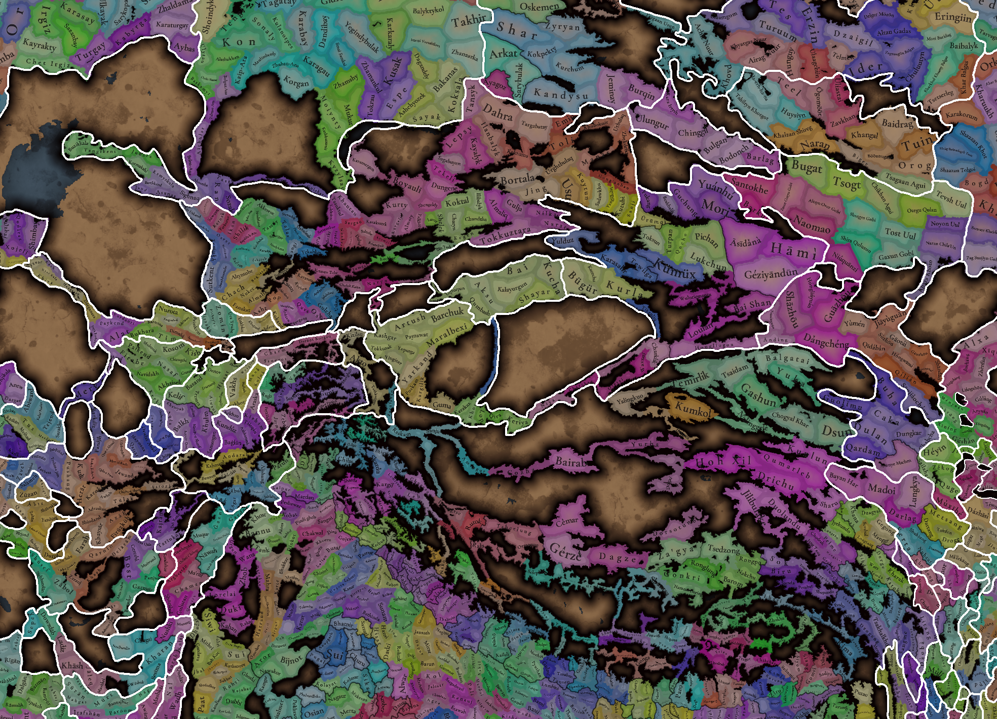 Tinto Maps #21 Chagatai & Tibet, #22 Mongolia, Manchuria & Eastern ...