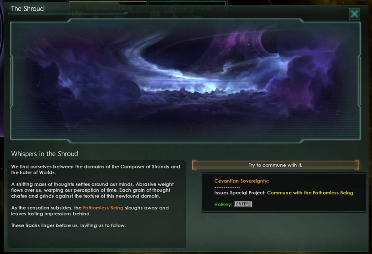 Stellaris Dev Diary #393 - Entities of the Shroud and Psionic Auras ...