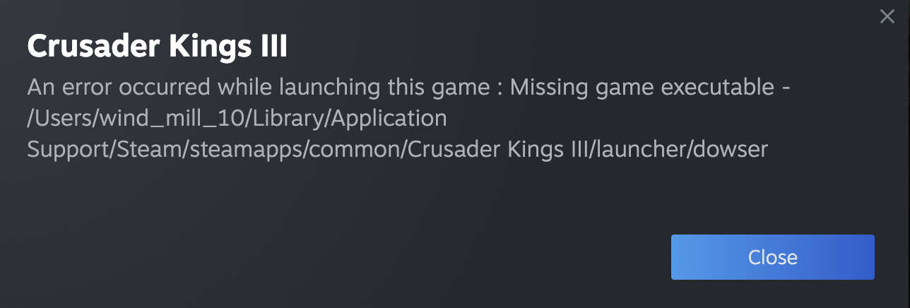 CK3 will not launch on Steam on MacBook | Paradox Interactive Forums